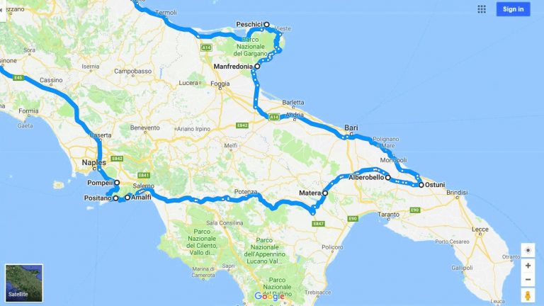 Plan potovanja: južna Italija – Apulija, Basilicata in Campanija ...