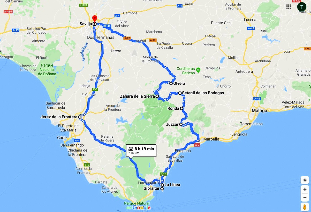 Plan potovanja: 6 dnevna Andaluzija z Gibraltarjem – Potepanja